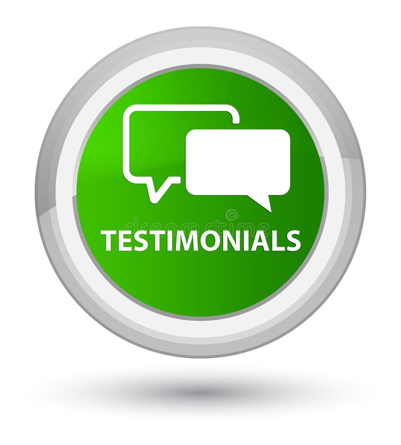 Testimonials Prime Green Round Button Stock Illustration - Illustration ...