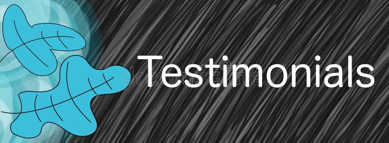 Testimonials Dark Lines Turquoise Leaves Circles Text Stock ...