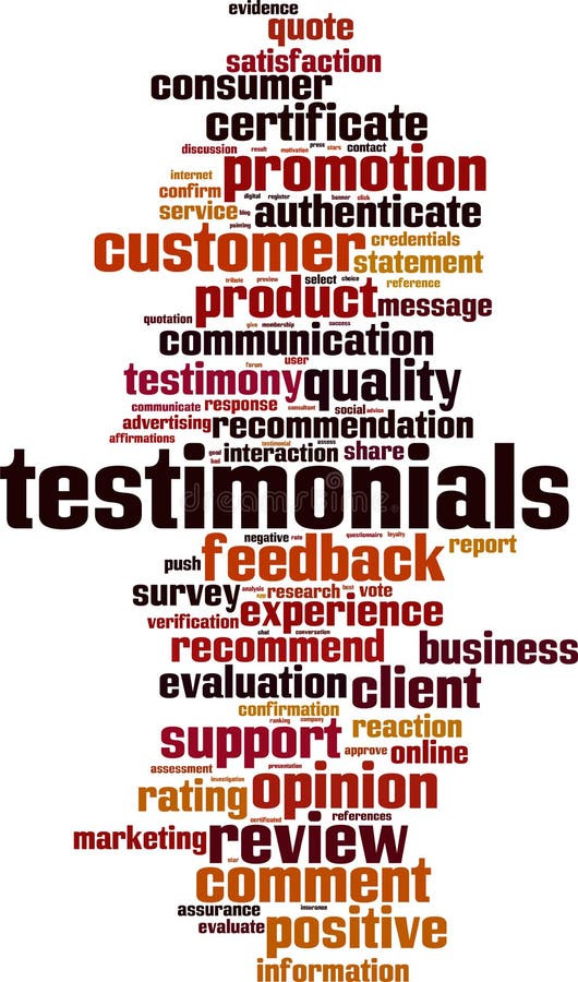 TESTIMONIALS Tag Cloud (customer Service Satisfaction Quality) Stock ...