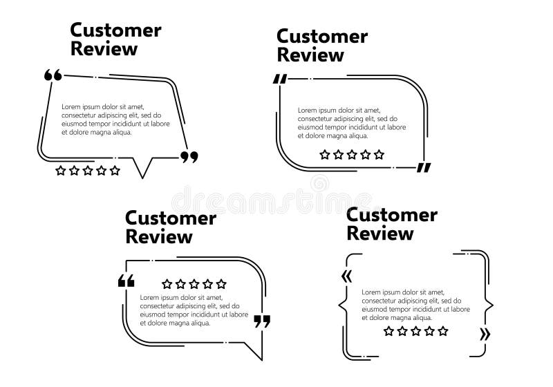 Testimony Review Templates for Customer Feedback Stock Vector ...