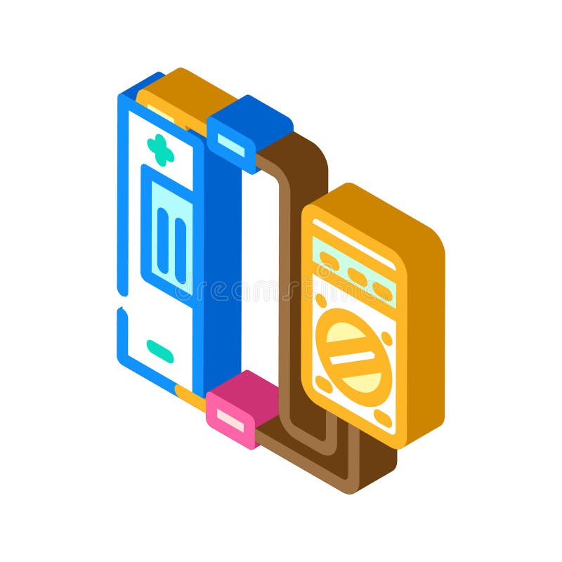 Testing Battery Isometric Icon Vector Illustration Stock Vector ...