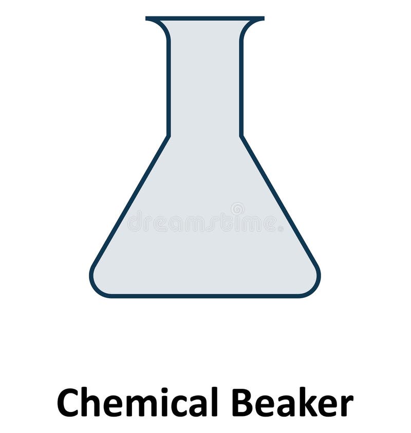 Testing Beaker Isolated and Vector Icon for Technology Stock Vector ...