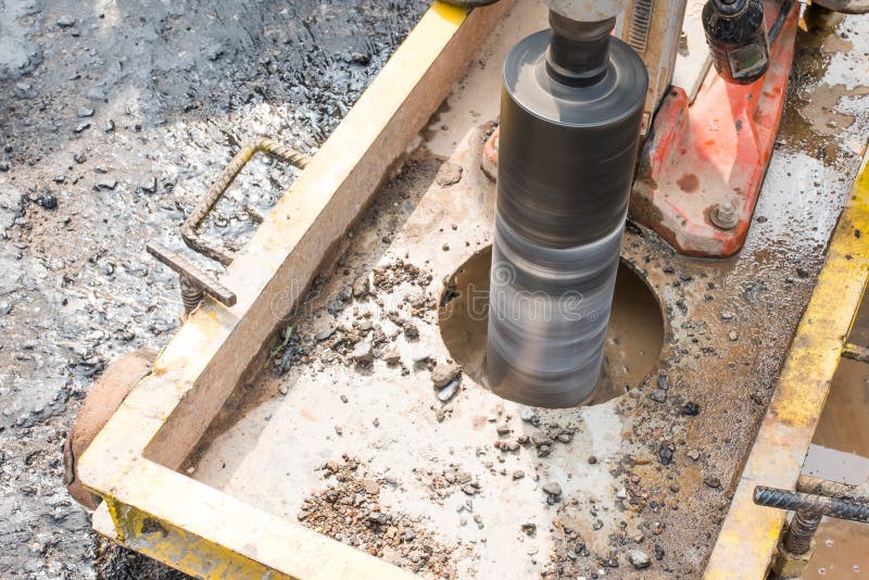 Testing for Compaction Using Coring Stock Image - Image of natural ...