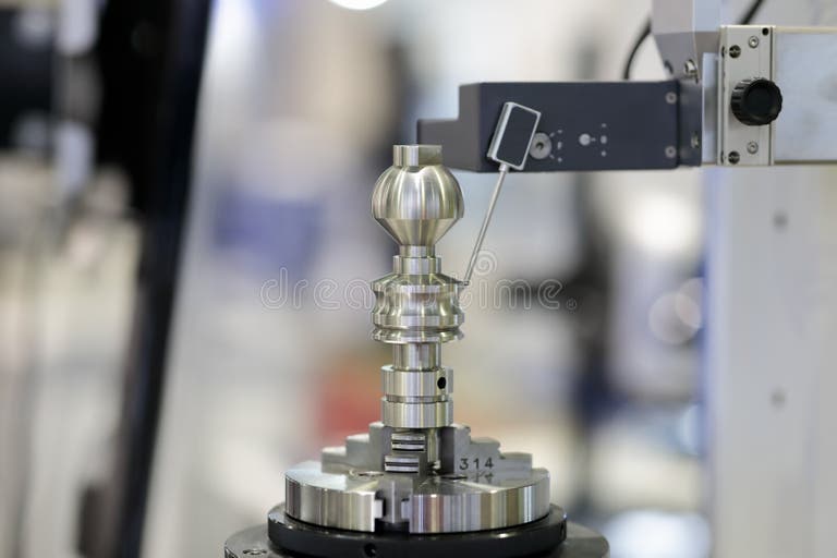 Testing Deviations of Form with Measuring Machine Stock Image - Image ...