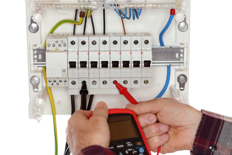 Testing a Distribution Device Stock Photo - Image of distribution ...