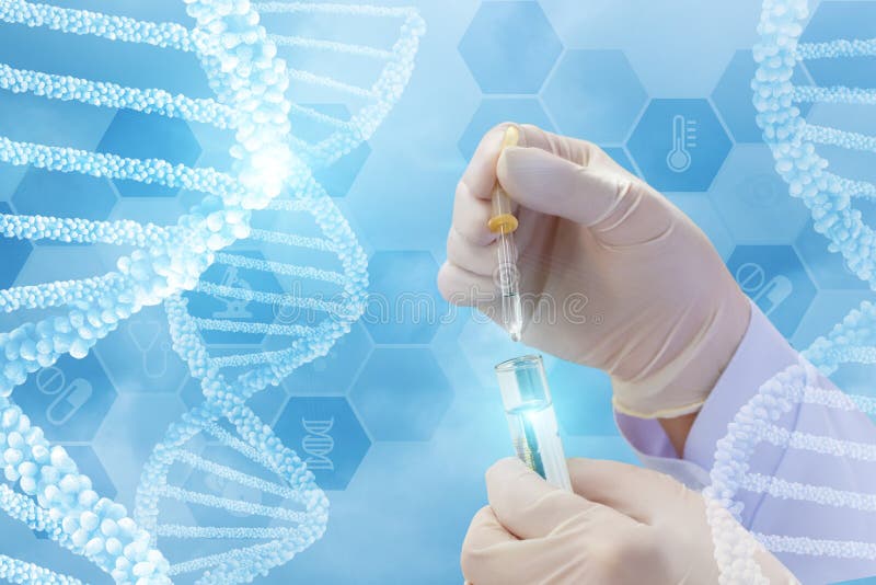 Testing of DNA molecules . stock photo. Image of sample - 94032808