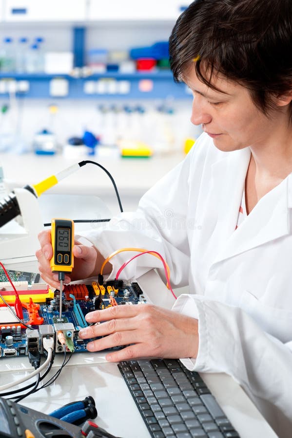 Testing of Electronic Equipment Stock Photo - Image of electricity ...