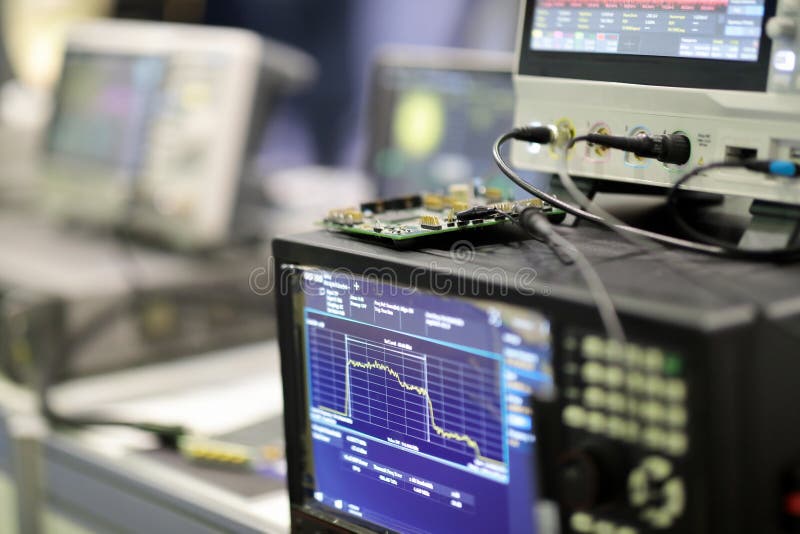 Testing of Equipment in Communication Laboratory Stock Photo - Image of ...
