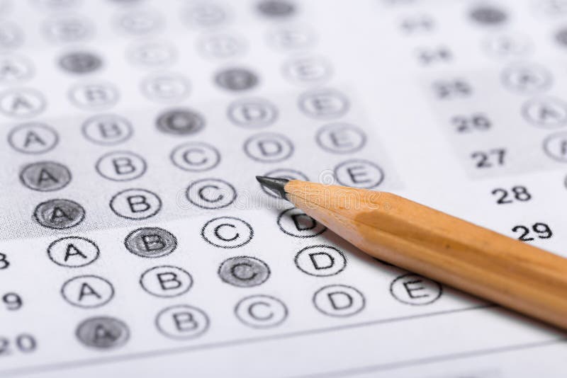 Pencil for the Exam. Printed School Test Stock Image - Image of class ...