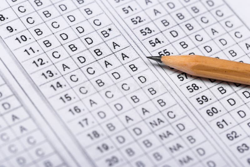 Pencil for the Exam. Printed School Test Stock Image - Image of ...