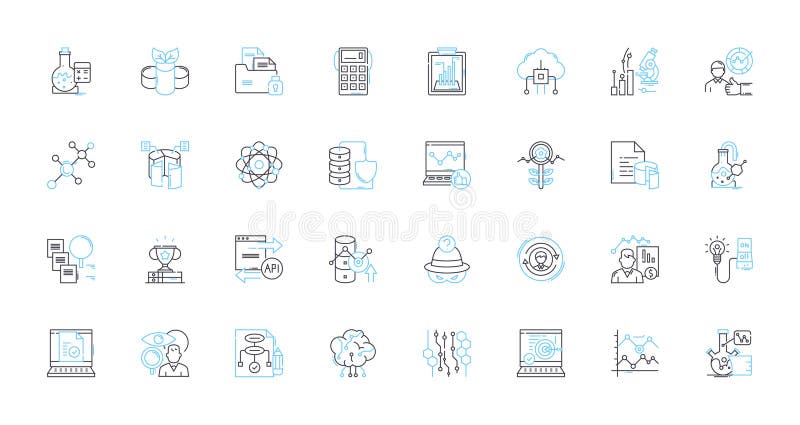 Testing And Experimentation Linear Icons Set Analysis Simulation 4992