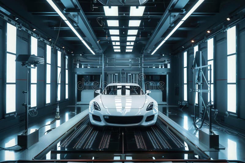 Testing Facility for Finished Vehicles with Modern Equipment and Bright ...