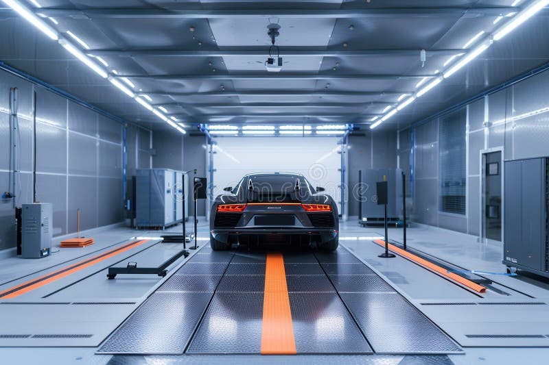 Testing Facility Where Finished Cars are Evaluated for Performance and ...