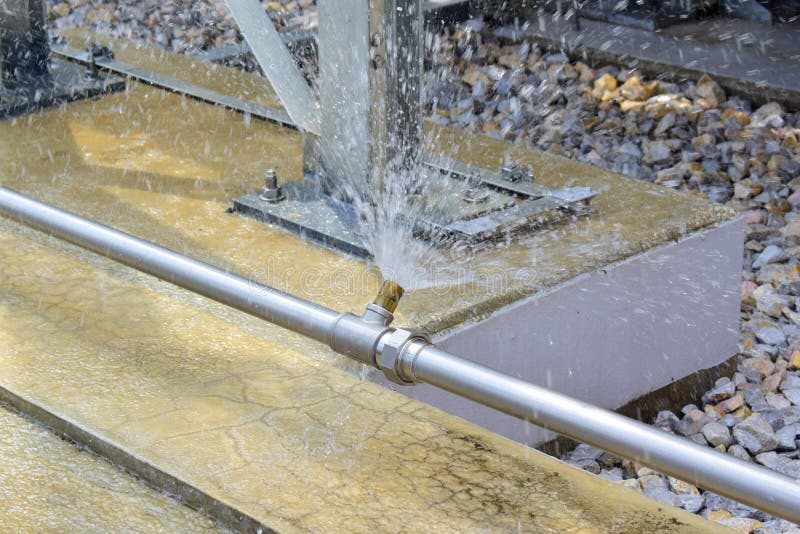 Testing Fire Sprinkler Systems,Deluge Valve System Testing Stock Image ...