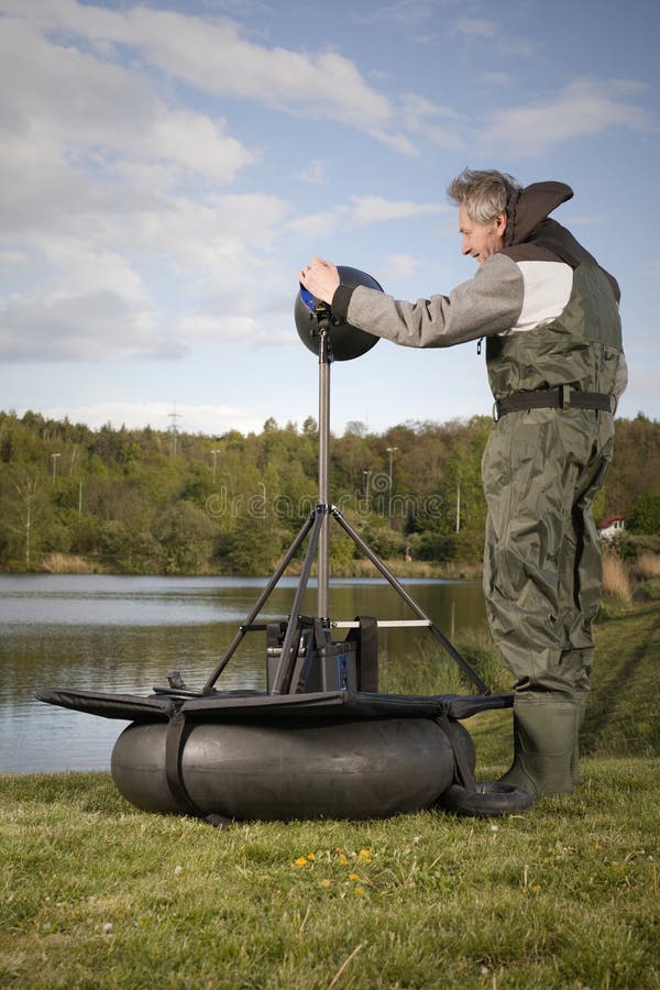 System of Floating Light Stand with Folding Platform for on Water ...