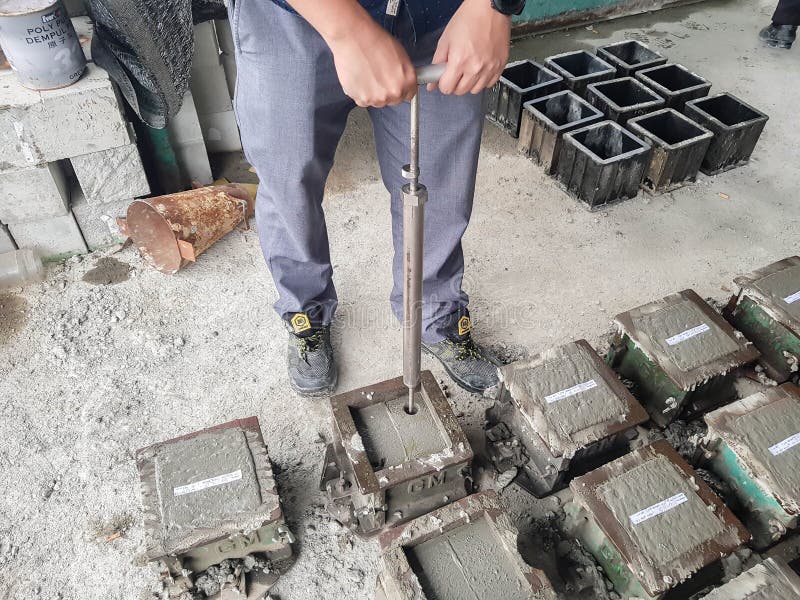 Concrete Cube Specimen for Crushing Cube Test. Stock Photo - Image of ...