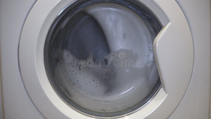 Testing How the Washer Works Using Soap-powder. Stock Video - Video of ...