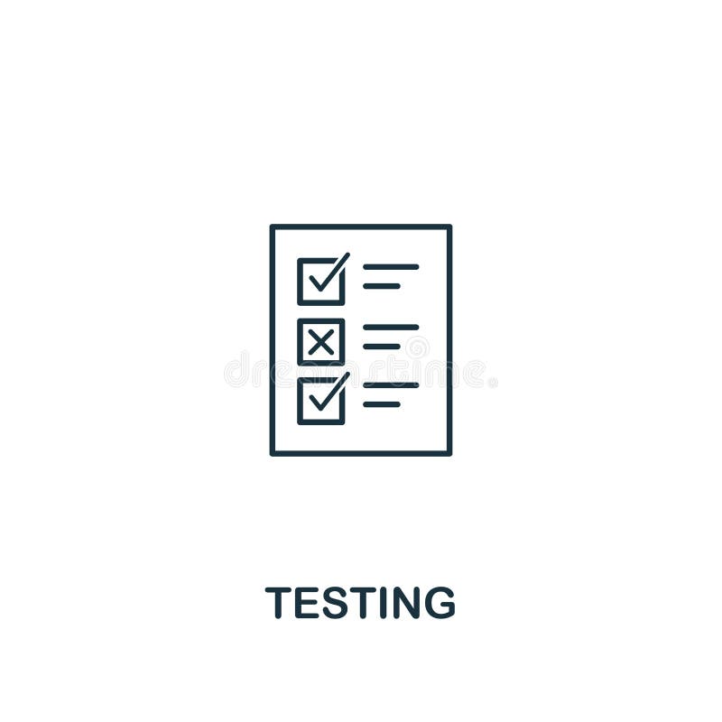 Testing Icon. Thin Outline Style Design from Design Ui and Ux Icons ...