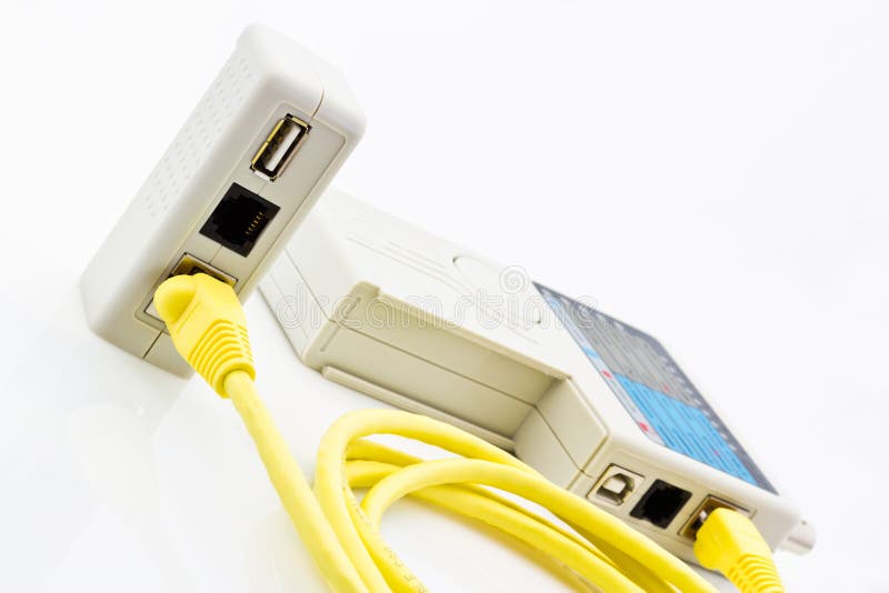 Cable Tester Troubleshoots and Qualifies Cabling Speed Stock Photo ...