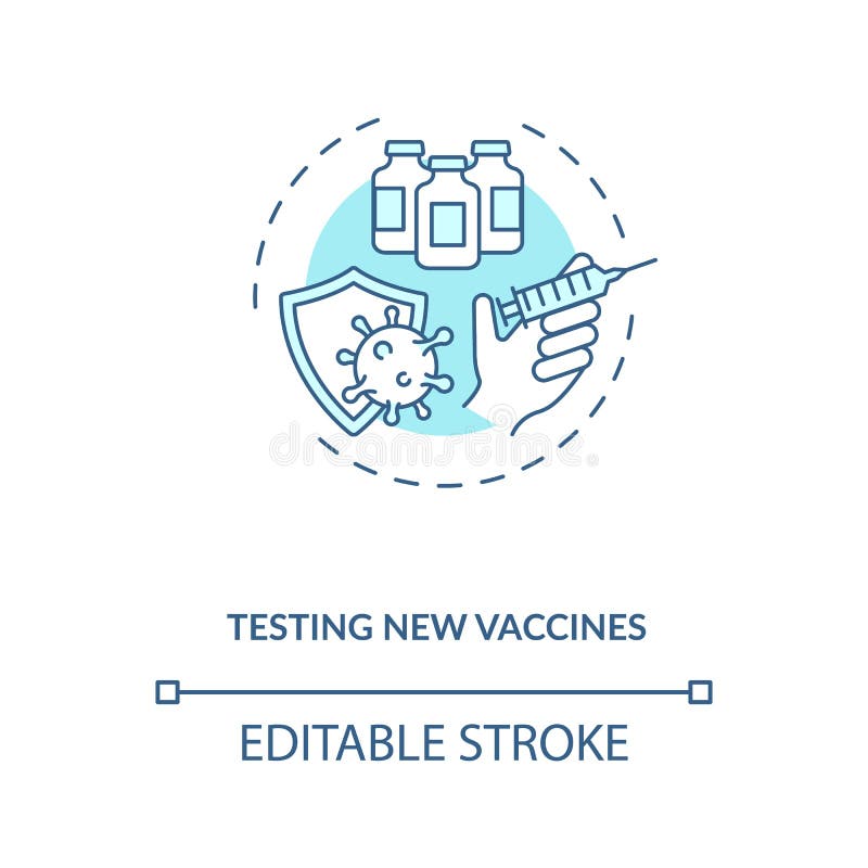Testing New Vaccines Concept Icon Stock Vector - Illustration of ...