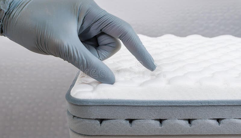 Testing Orthopedic Memory Foam Core Mattress Stock Photo - Image of ...