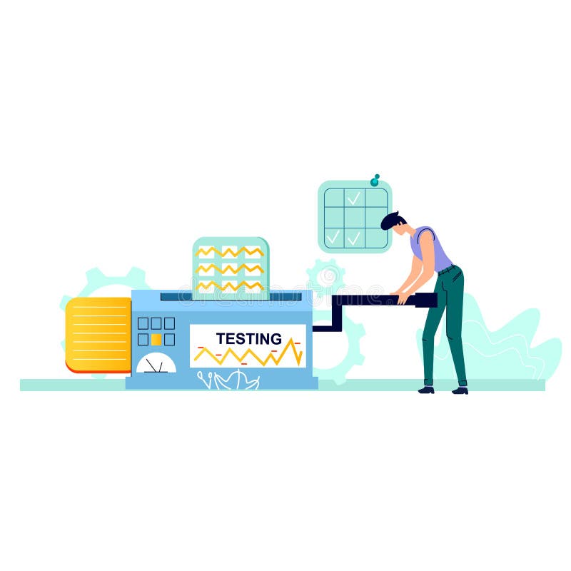 Testing Process Business Concept Vector Stock Vector - Illustration of ...