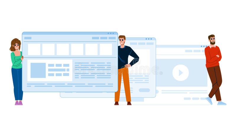 Testing Prototype Website Vector Stock Illustration - Illustration of ...