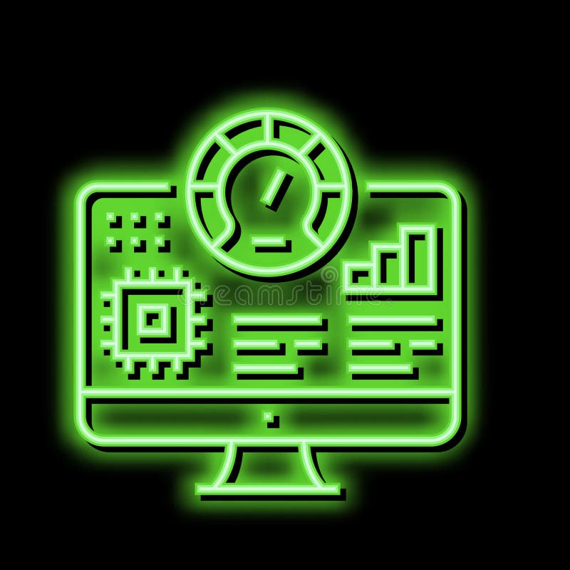 Testing Semiconductor Manufacturing Neon Glow Icon Illustration Stock ...