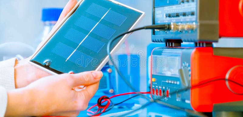 Testing Solar Cell in Laboratory Stock Image - Image of renewable ...