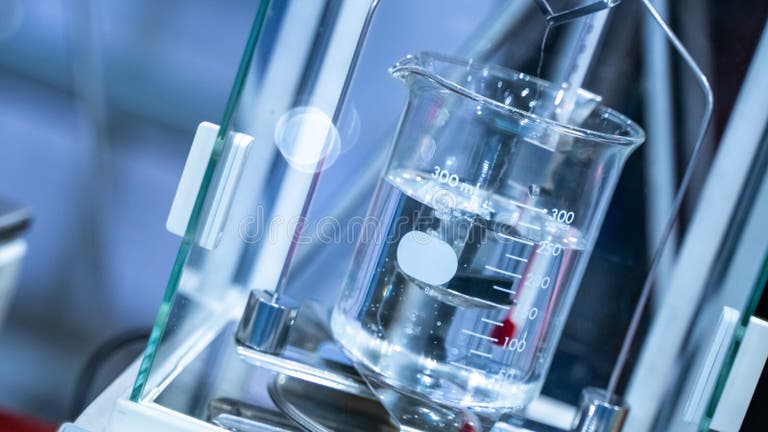 Testing Solution in Beaker Experiment Equipment Stock Photo - Image of ...