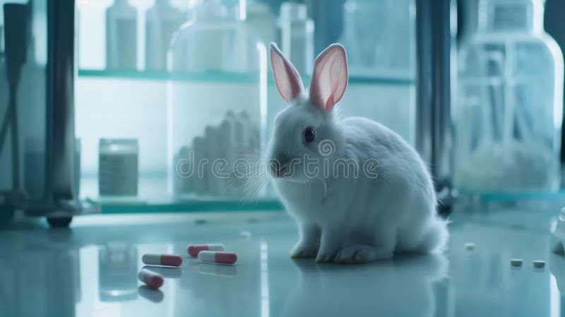 Testing of Tablets and Other Medicines on Animals. an Albino White ...