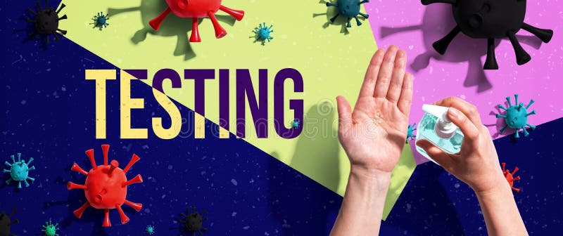 Testing Theme with Person Washing Their Hands Stock Photo - Image of ...