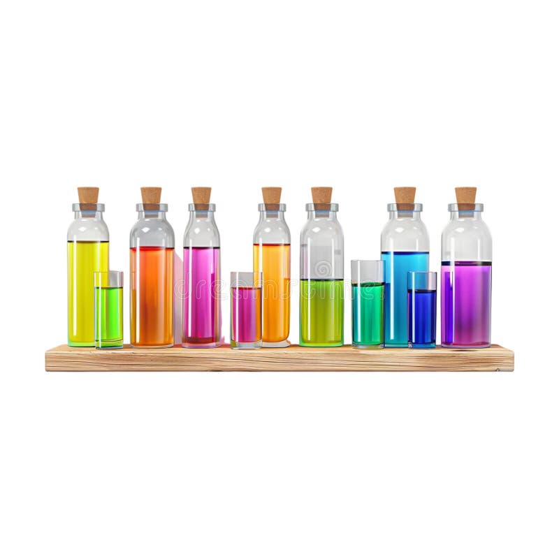 Testing Tubes with Liquid in Lab on Transparent Background - Ai ...
