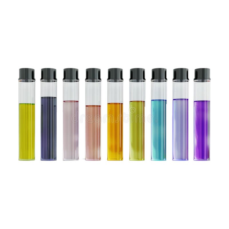 Testing Tubes with Liquid in Lab on Transparent Background - Ai ...