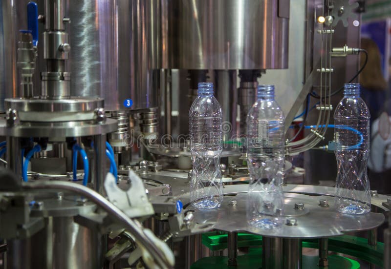 Testing Water Bottle Packing Machine Stock Photo - Image of equipment ...