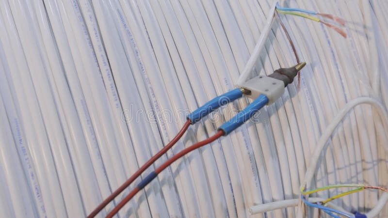 Testing Wire Quality in an Ea Factory, Checking Wire Quality. Stock ...
