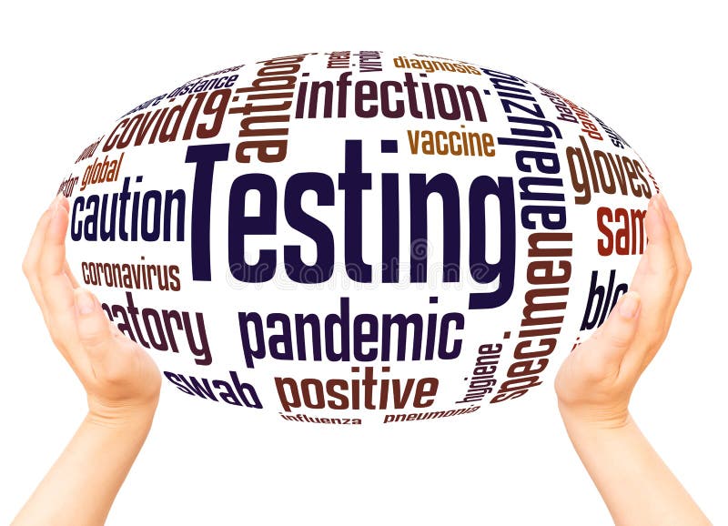 Testing Word Cloud and Hand with Marker Concept Stock Illustration ...