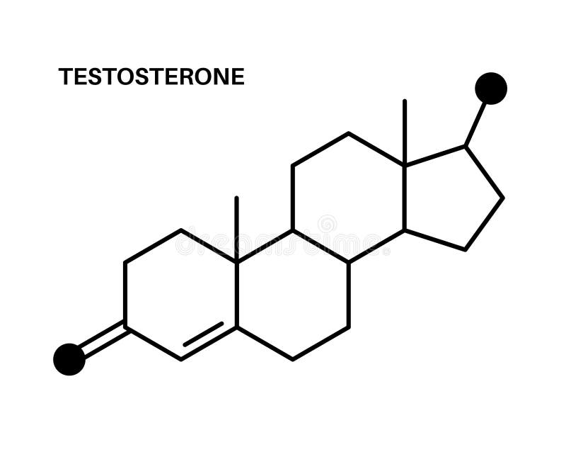 Testosterone Chemical Formula Stock Vector Illustration Of