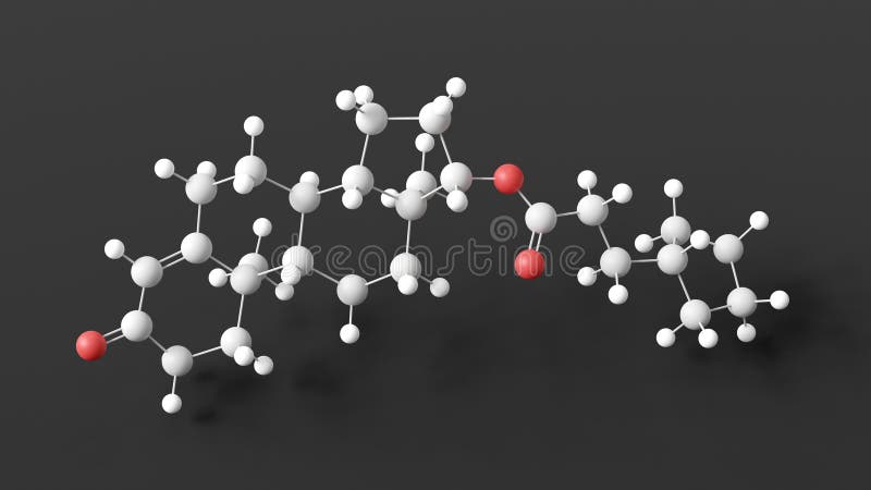 Testosterone Cypionate Molecular Structure, Depo-testosterone, Ball and ...