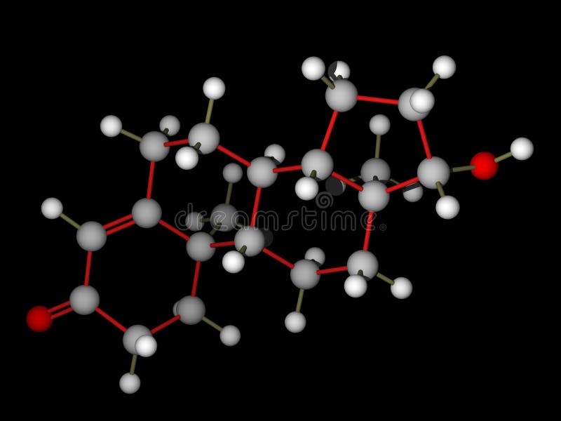 Testosterone molecule stock illustration. Illustration of ball - 16340895