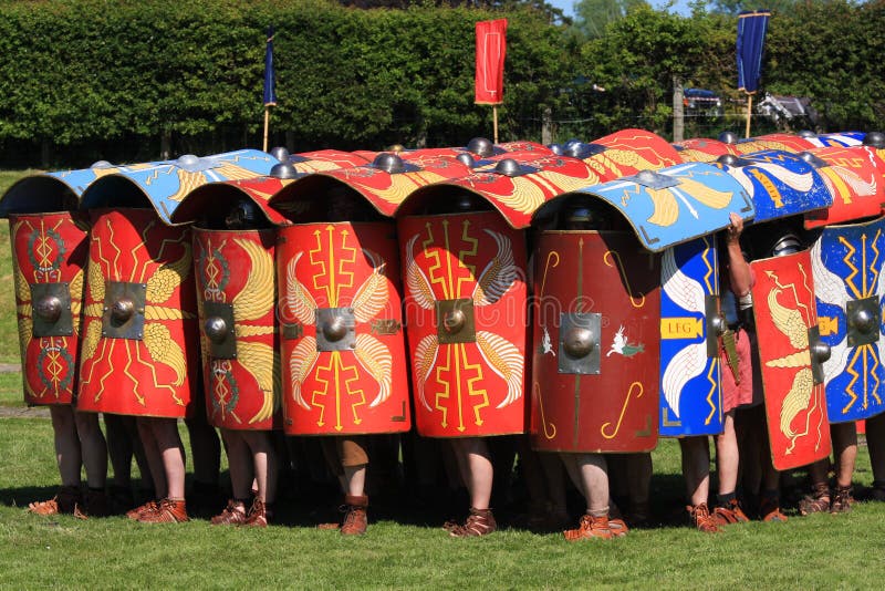 Testudo stock image. Image of enactor, costume, centurions - 9722211