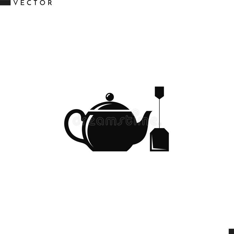 Tetera Con Vector Teabag. Icono De Preparación De Té Imagen de archivo ...
