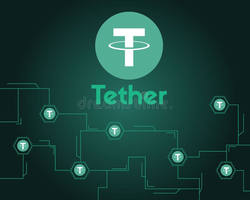 Tether Cryptocurrency Digital Technology Background Style Editorial ...