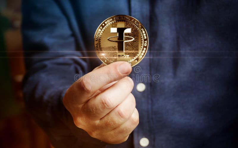 Tether USDT Stablecoin Cryptocurrency Golden Coin 3d Illustration ... Tether USDT Stablecoin Cryptocurrency Golden Coin 3d Illustration ...