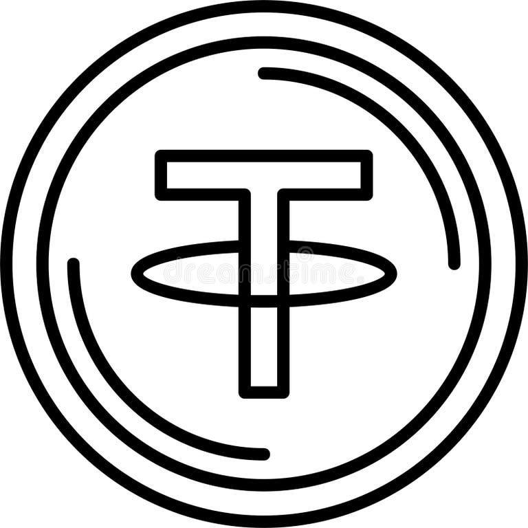 Tether Vector Icon Design stock illustration. Illustration of symbol ...