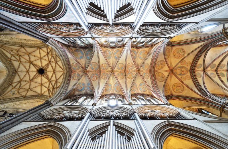 Teto Da Catedral De Santiago, O Chile Foto de Stock - Imagem de ouro ...