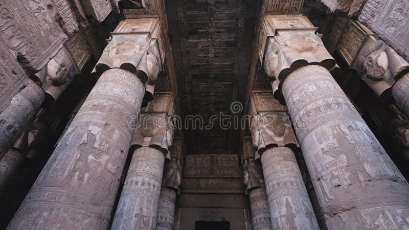 Tetos Pintados No Templo De Dendera Filme - Vídeo de religioso, pedra ...