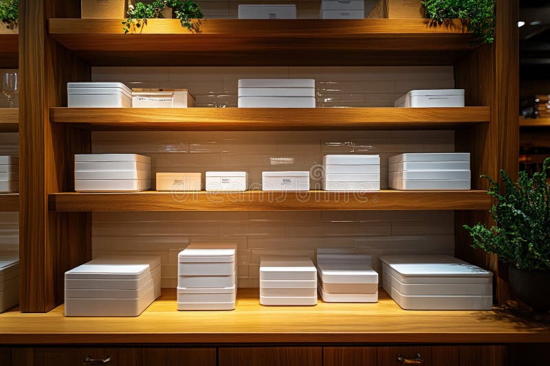 Tetra Brick Packaging Shelf Modern Functional Design Theme Stock Photos ...