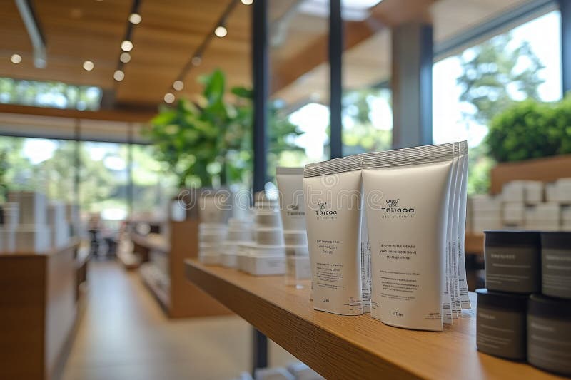 Tetra Brick Packaging on a Shelf, Modern and Functional, Design Theme ...