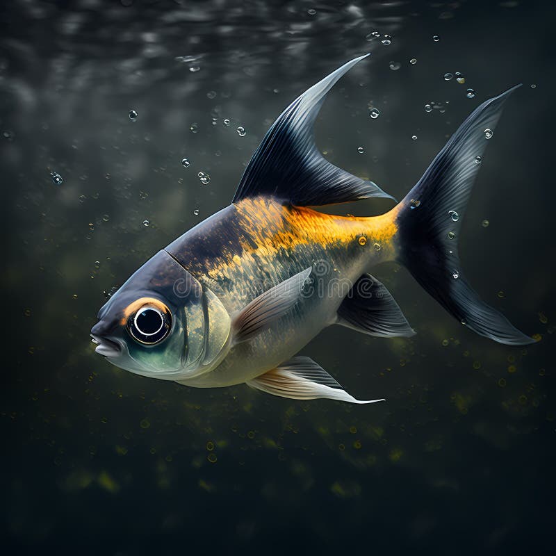 Tetra Fish Full Body. Generative AI Stock Illustration - Illustration ...